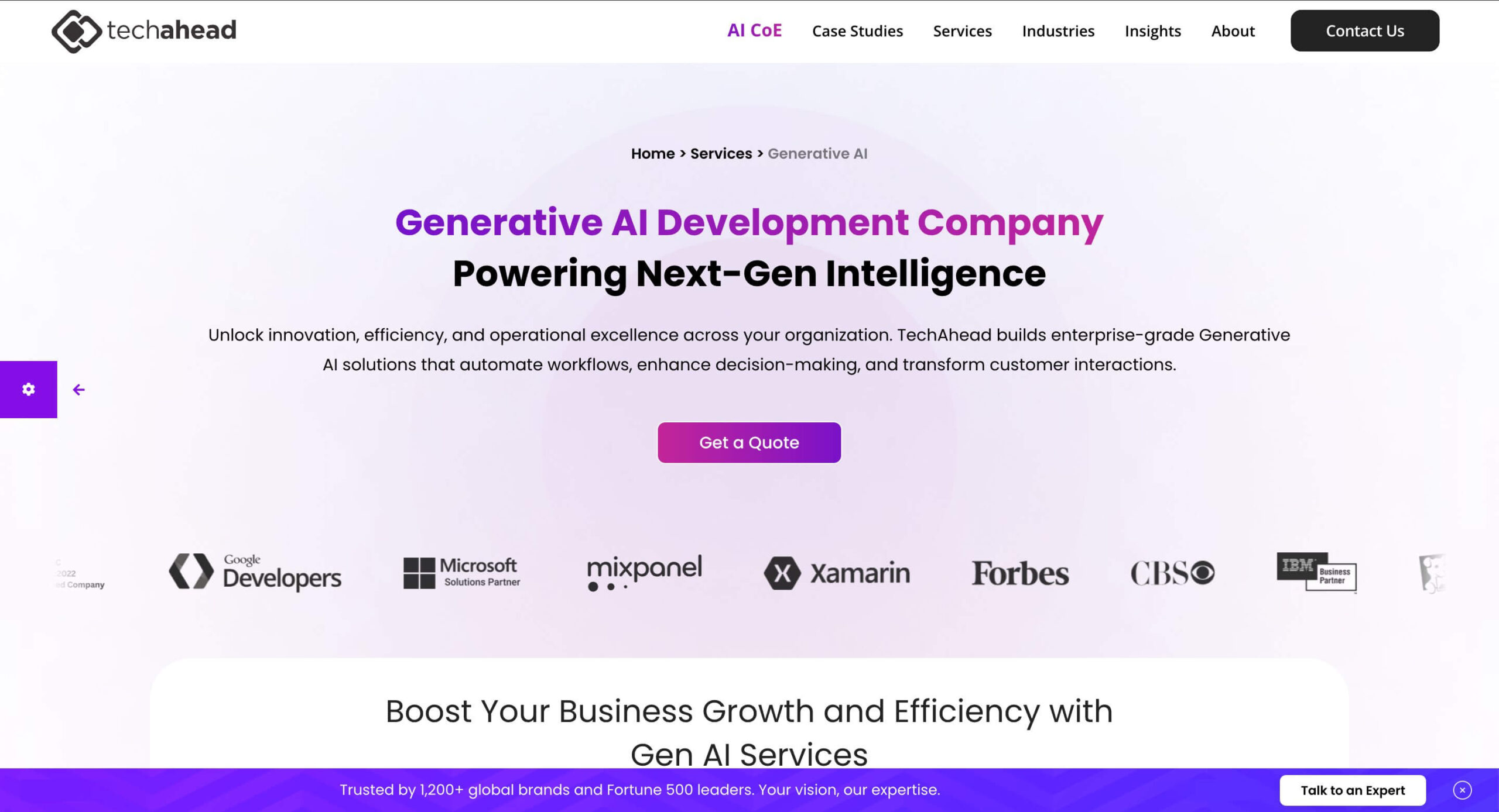 Generative AI Development Services | LLM & AI Solutions — TechAhead